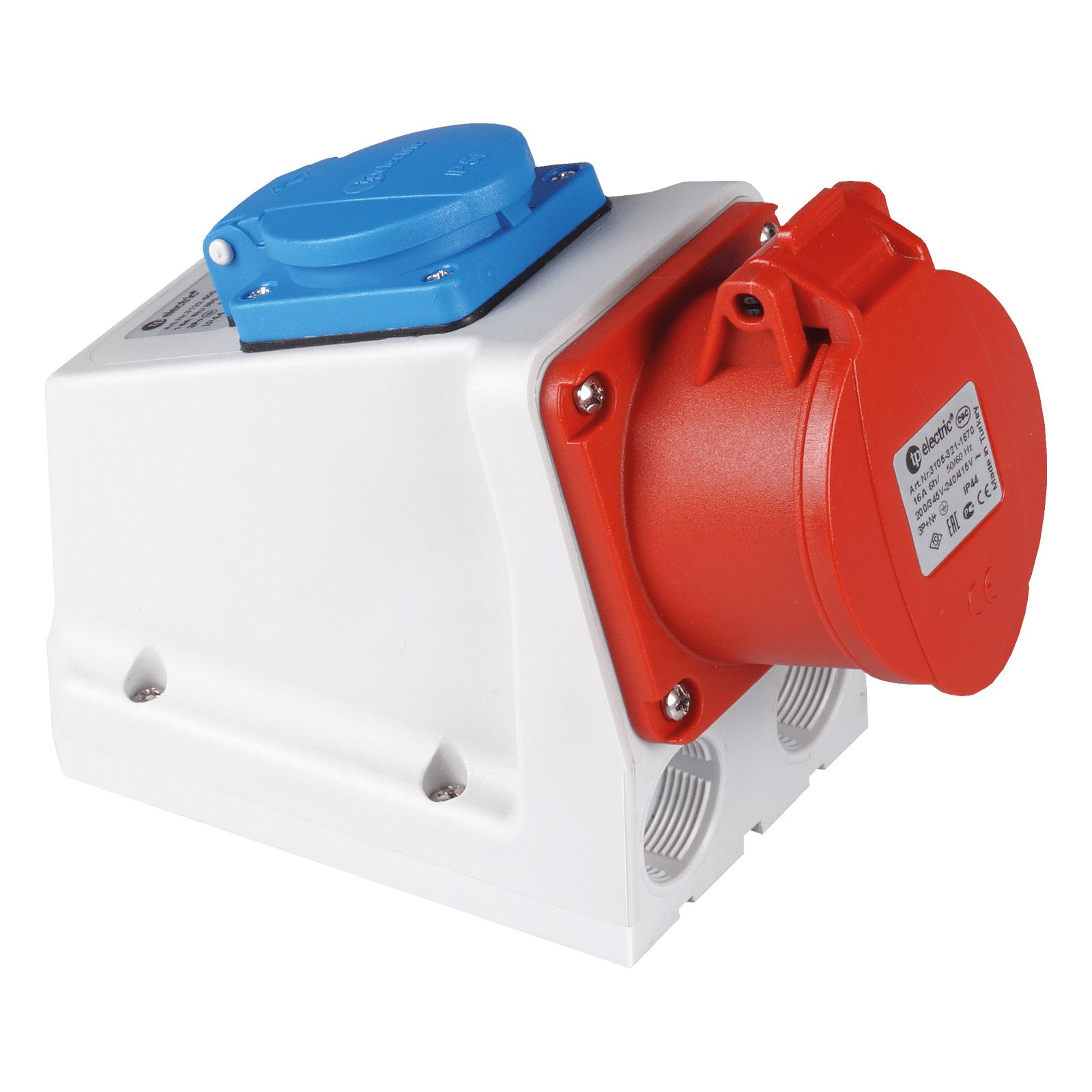 5x16A Combi Wall Mount Socket | Combi Wall Mount Series